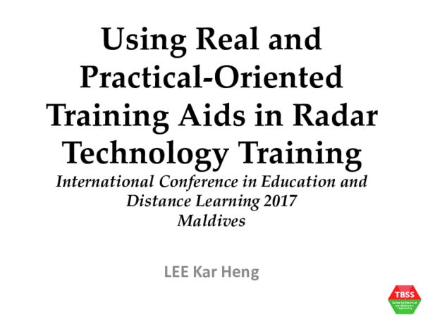 (PDF) Using Real and Practical-Oriented Training Aids in Radar Technology Training (draft) | Kar ...