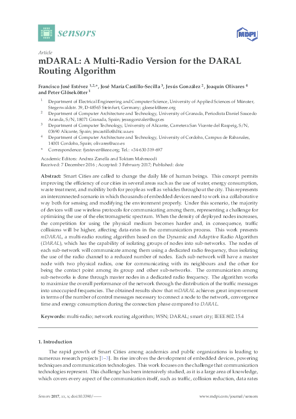 Pdf Mdaral A Multi Radio Version For The Daral Routing Algorithm