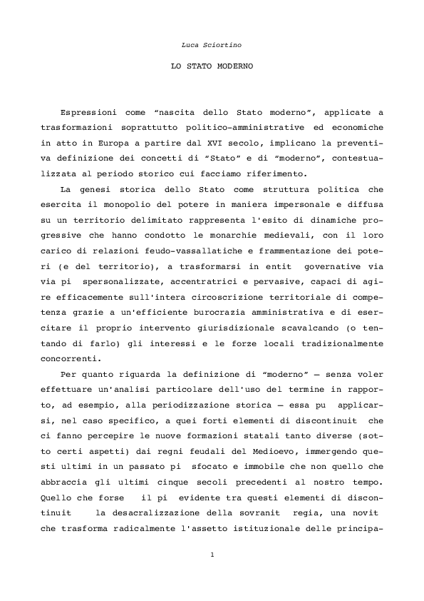 (PDF) Lo Stato moderno