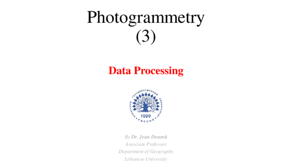 (PDF) Photogrammetry (3) Data Processing