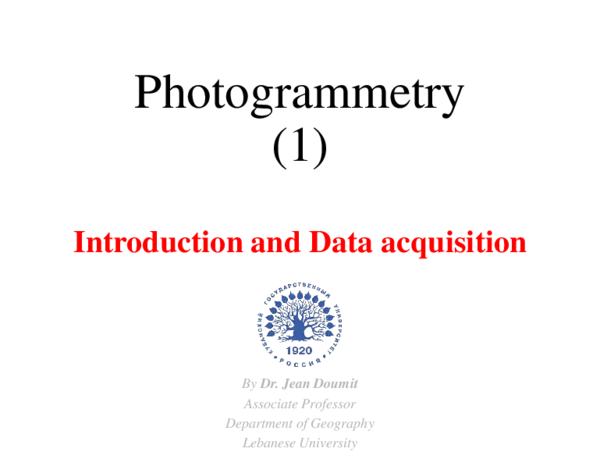 (PDF) Introduction and Data acquisition