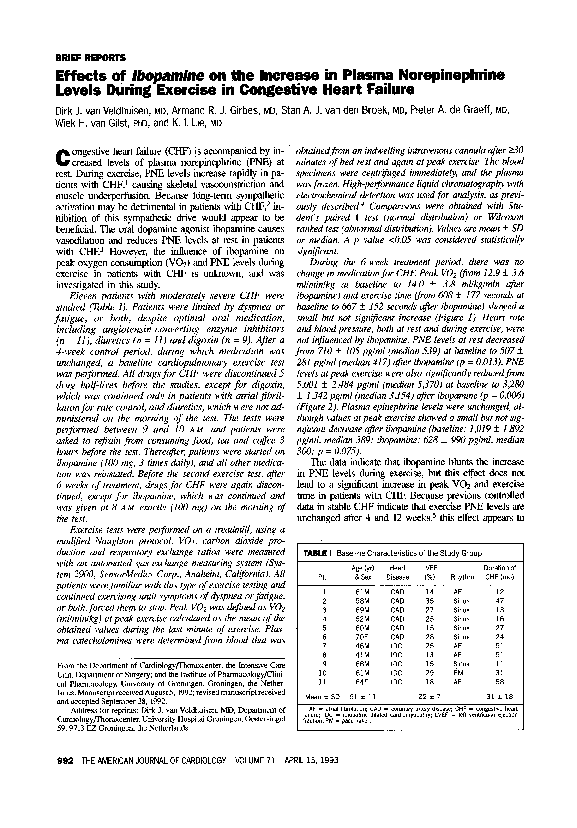 (PDF) Effects of ibopamine on the increase in plasma norepinephrine ...