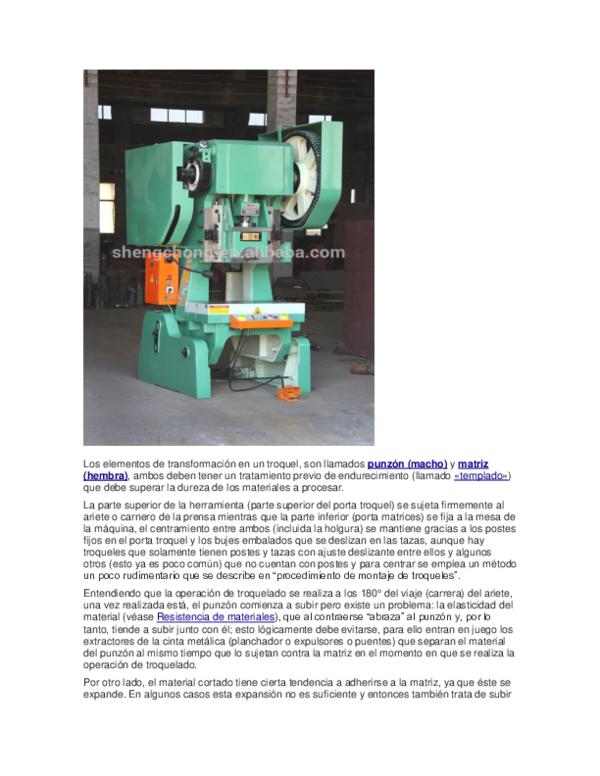 (DOC) Los elementos de transformacion en un troquel