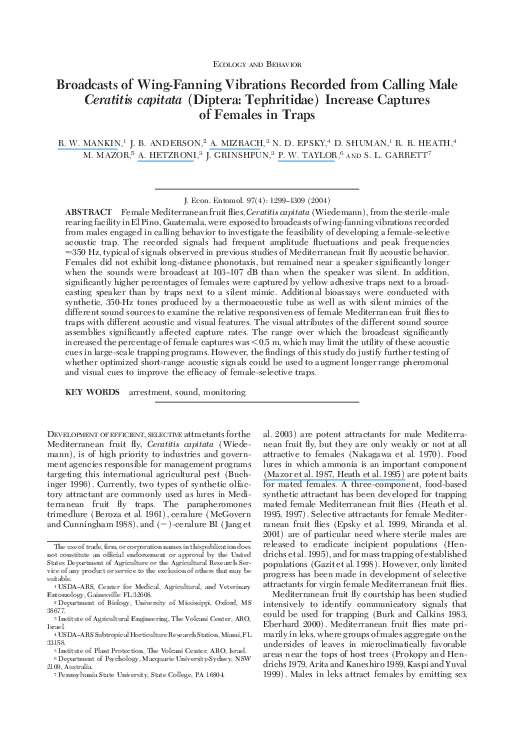 (PDF) Broadcasts of Wing-Fanning Vibrations Recorded from Calling Male ...