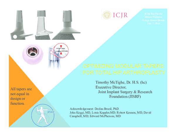 (PDF) Optimizing Modular Tapers for Total Hip Arthroplasty | Declan ...