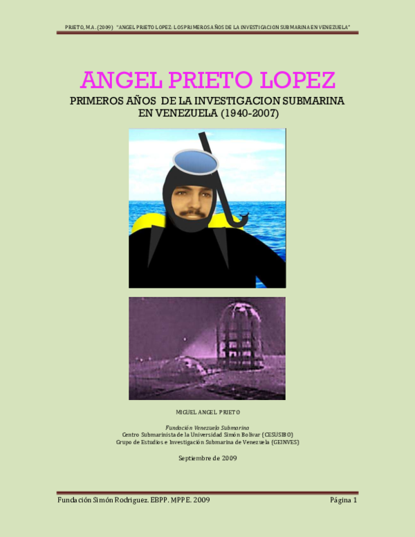 (PDF) ANGEL PRIETO LOPEZ. LOS INICIOS DE LA INVESTIGACION SUBMARINA EN ...