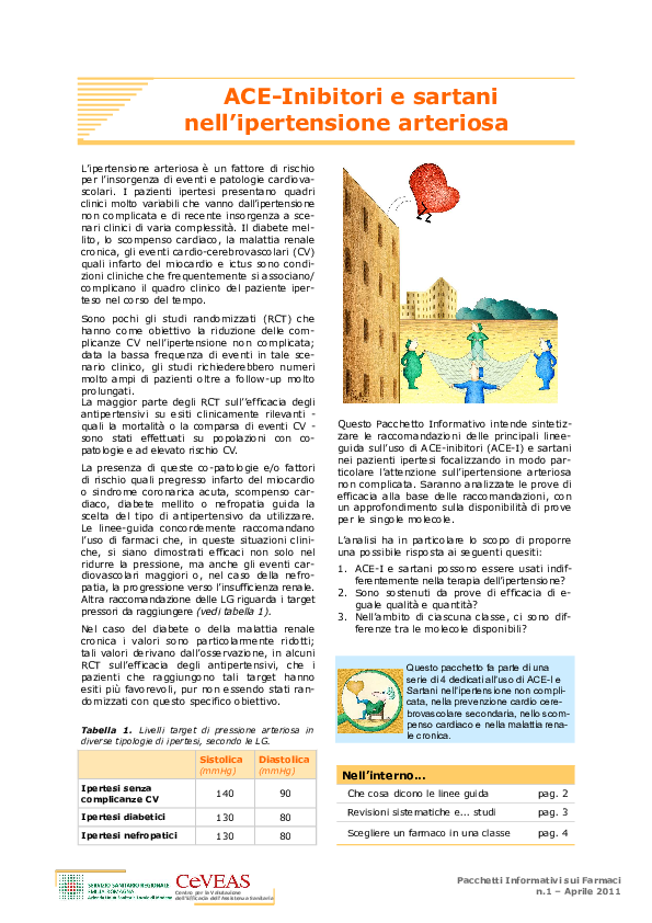 (PDF) Ace-inibitori e sartani nell'ipertensione arteriosa