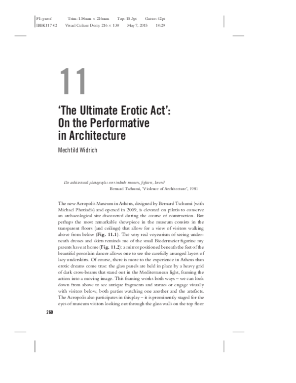 (PDF) 'The Ultimate Erotic Act': On the Performative in Architecture ...