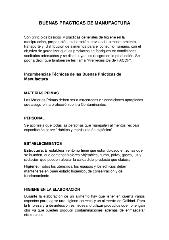 (DOC) BUENAS PRACTICAS DE MANUFACTURA