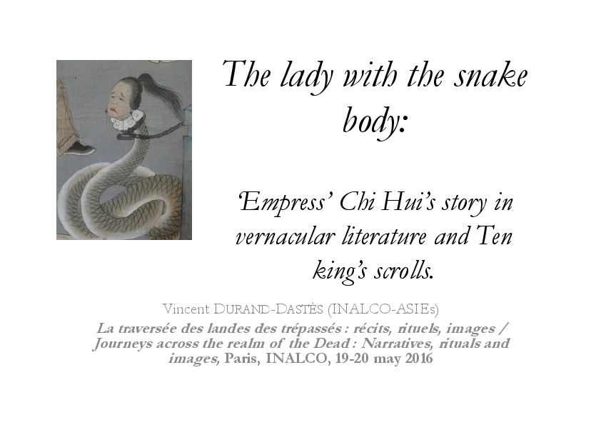 (PDF) The Lady with the Snake Body: ‘Empress’ Chi Hui’s Story in ...
