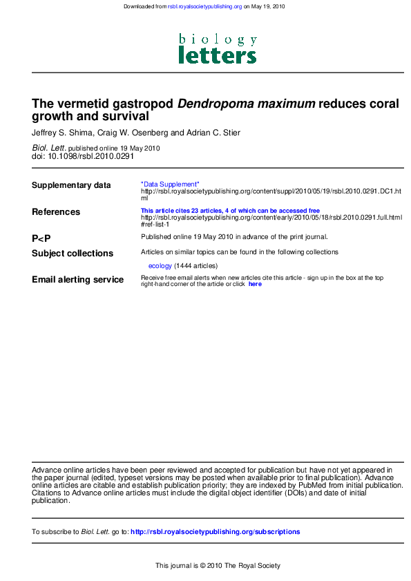 (PDF) Shima et al Biology Letters 2010