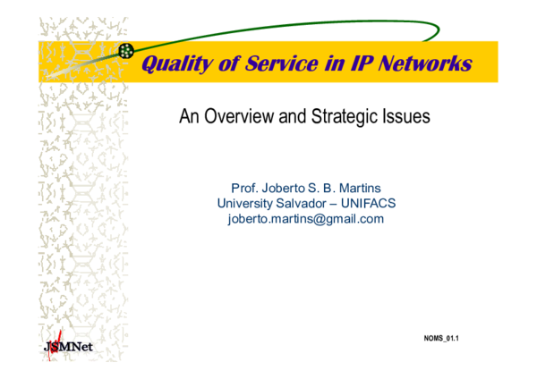 (PDF) Quality of Service in IP Networks – An Overview and Strategic Issues