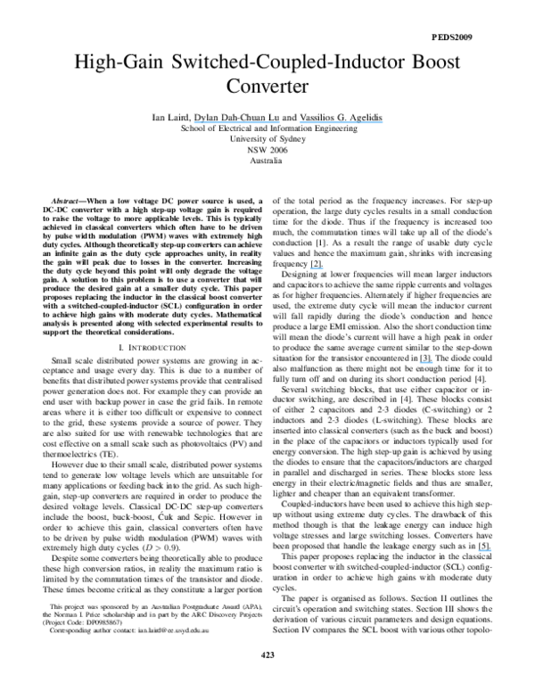 (PDF) High-gain switched-coupled-inductor boost converter