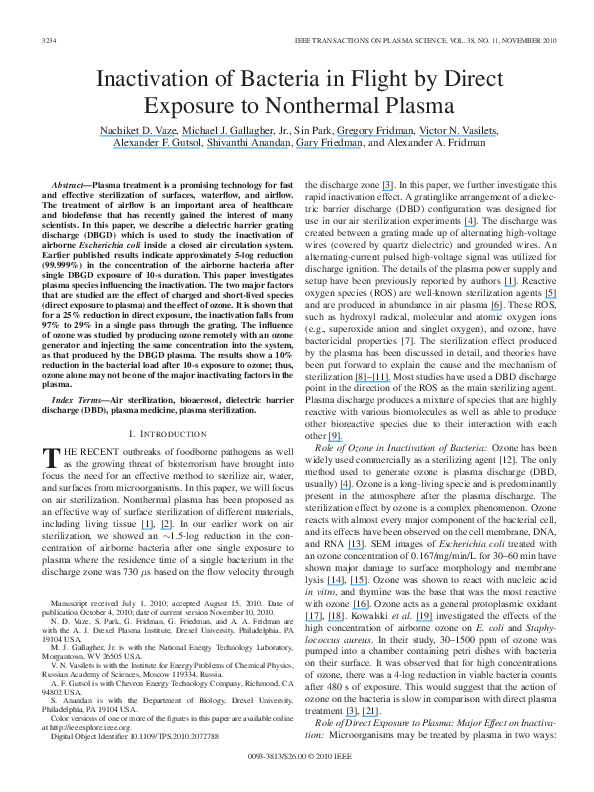 (PDF) Inactivation of Bacteria in Flight by Direct Exposure to ...