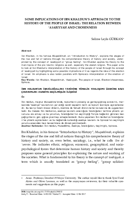 (PDF) Some Implications of Ibn Khaldun's Approach to the History of the ...