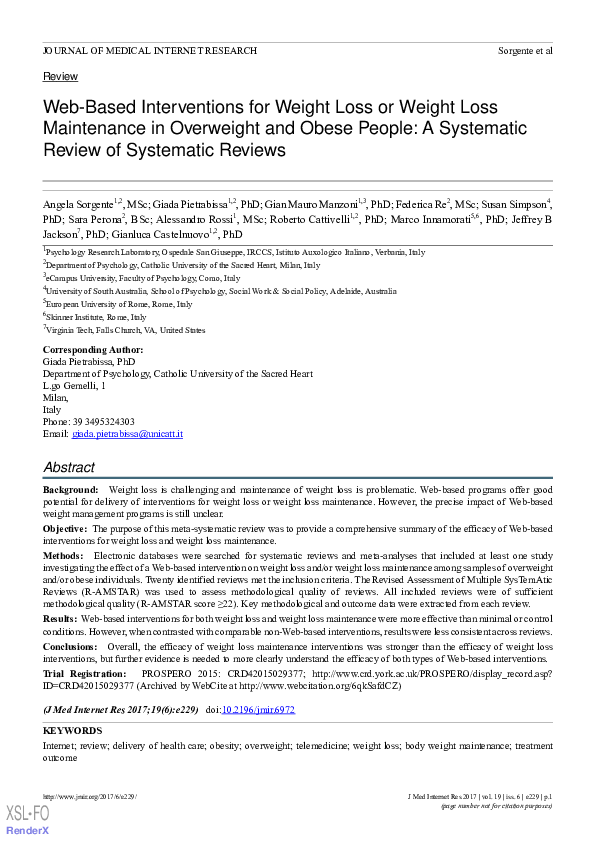 (PDF) Web-Based Interventions for Weight Loss or Weight Loss ...