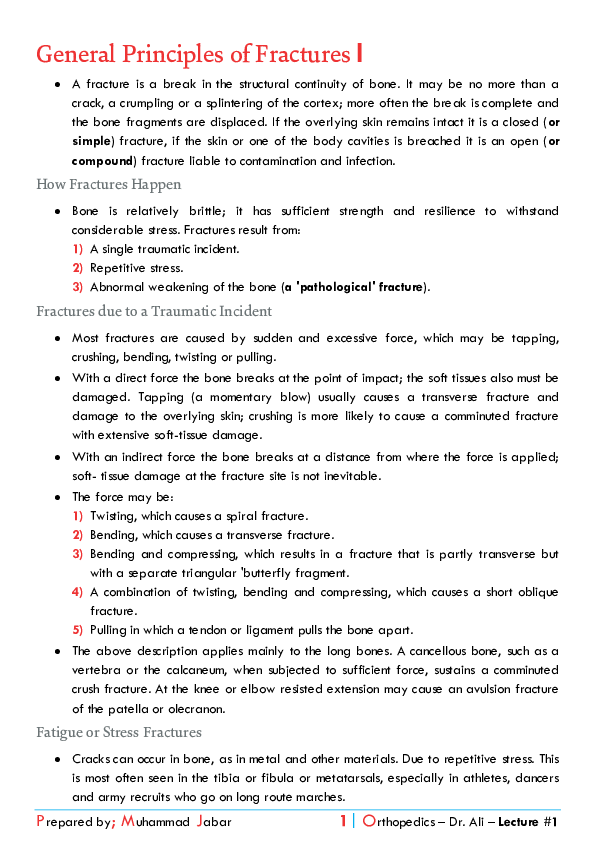 (PDF) General Principles of Fractures