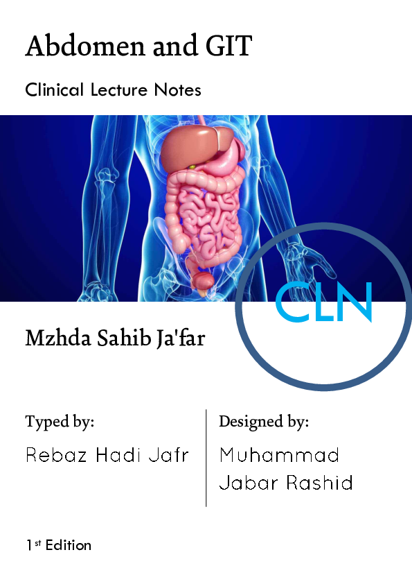 Pdf Abdomen And Git Clinical Lecture Notes Dr Miran 4703