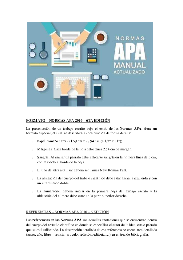 (PDF) FORMATO – NORMAS APA 2016 – 6TA EDICIÓN
