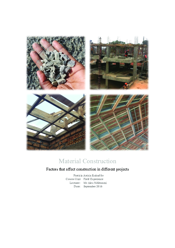 (PDF) Material Construction Factors that affect construction in ...