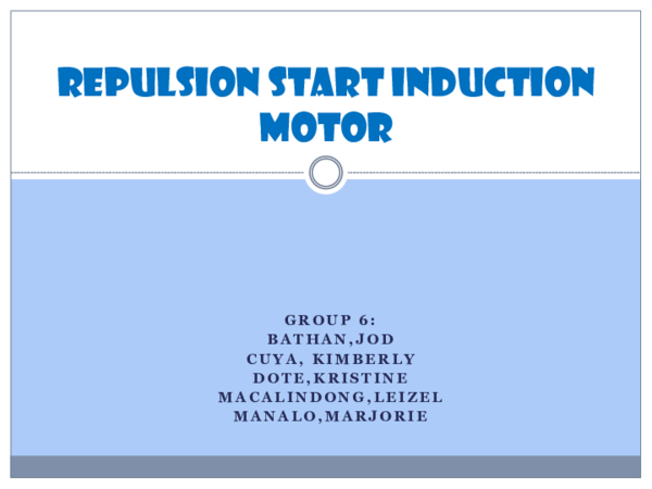 (PDF) Repulsion Start induction Motor
