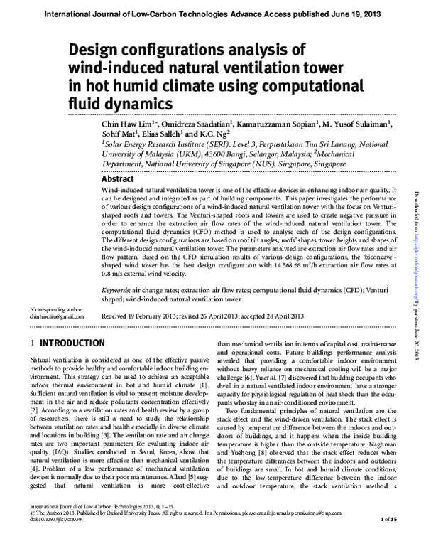 (PDF) Design configurations analysis of wind-induced natural ...
