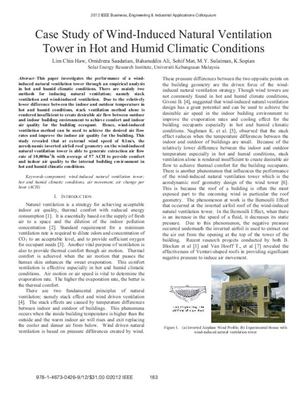 (PDF) Case study of wind-induced natural ventilation tower in hot and ...