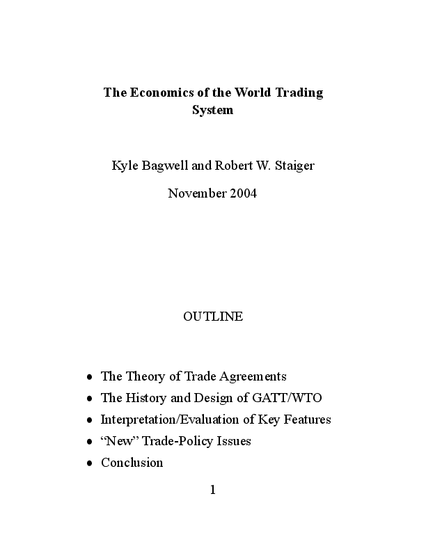 features of free trade pdf