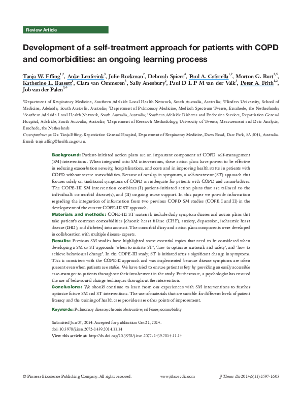 (PDF) Development of a self-treatment approach for patients with COPD ...
