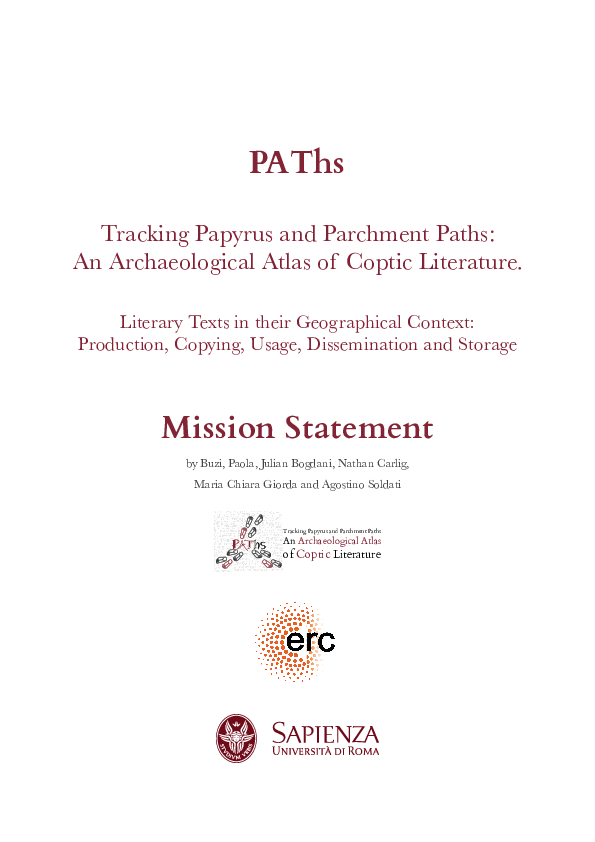 (PDF) "PAThs" project: Mission Statement
