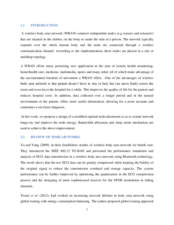 Pdf A Modified Optimal Node Placement In Wireless Body Area Network