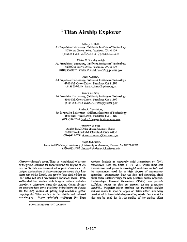 (PDF) Titan Airship Explorer