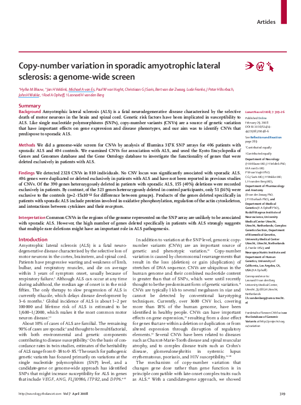 (PDF) Copy-number variation in sporadic amyotrophic lateral sclerosis ...