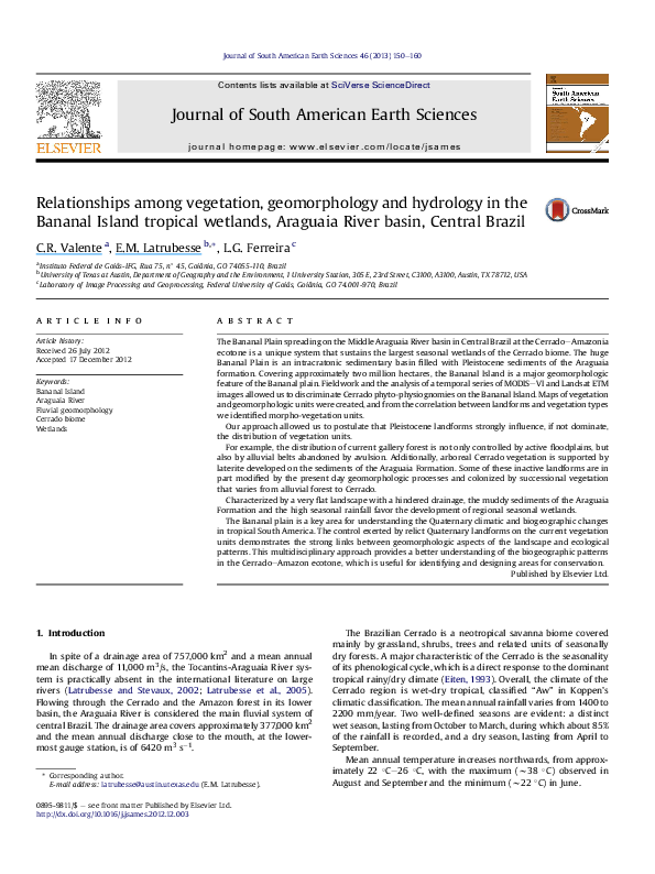 (PDF) Relationships among vegetation, geomorphology and hydrology in ...