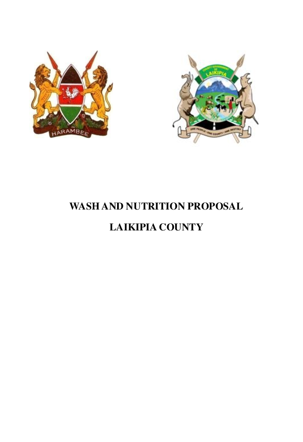 (DOC) WASH AND NUTRITION PROPOSAL LAIKIPIA COUNTY