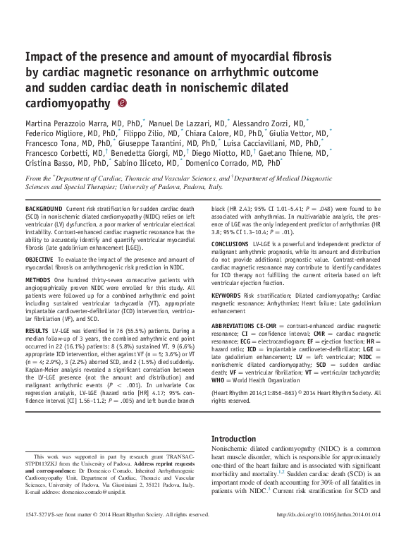 (PDF) Impact of the presence and amount of myocardial fibrosis by ...