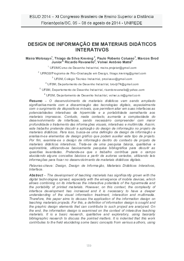 (PDF) DESIGN DE INFORMAÇÃO EM MATERIAIS DIDÁTICOS INTERATIVOS