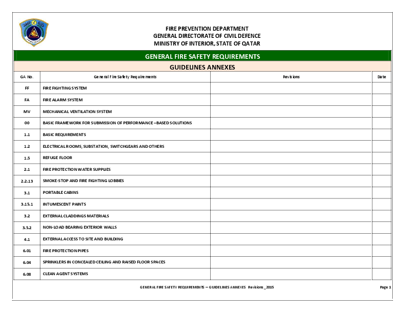 (PDF) QCDD General Fire Safety Requirements Guideline Annexes Revisions ...