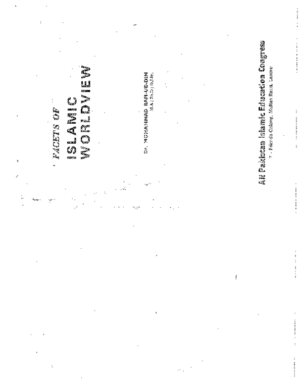 (PDF) Facets of Islamic Worldview