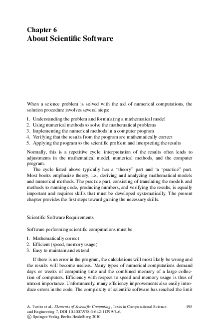 (PDF) About Scientific Software