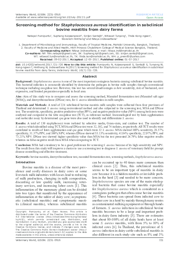 Pdf Performance Of Culture Media For The Isolation And Identification