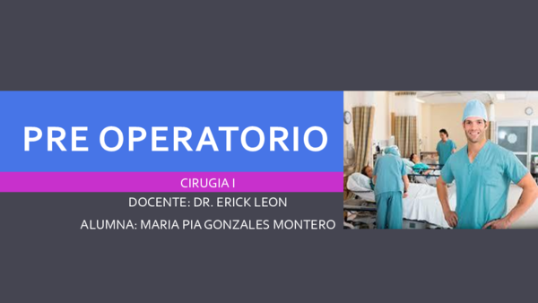 (PPT) PRE Y POST OPERATORIO
