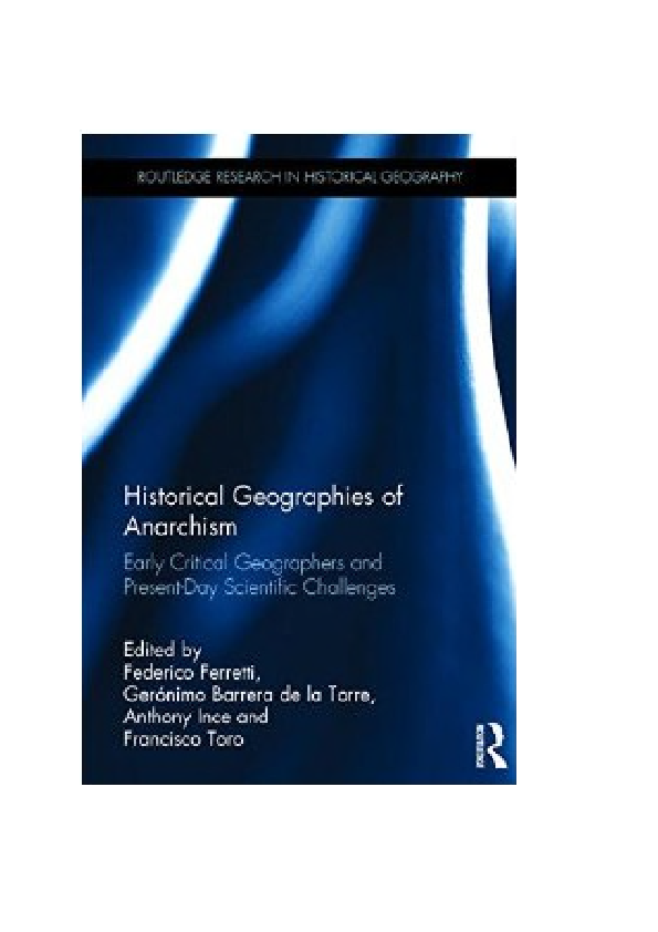 (PDF) Historical Geographies of Anarchism. Early critical geographers ...