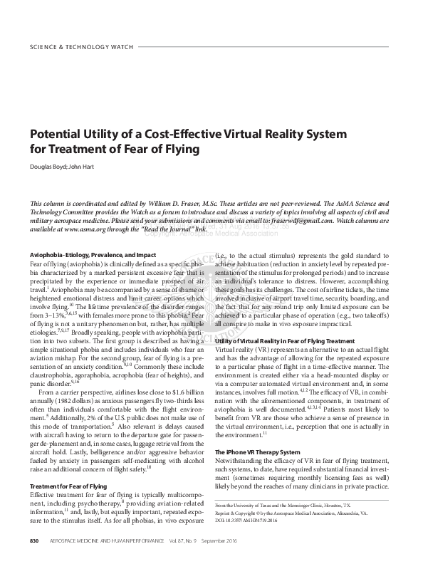 (PDF) Potential Utility of a Cost Effective Virtual Reality System 1