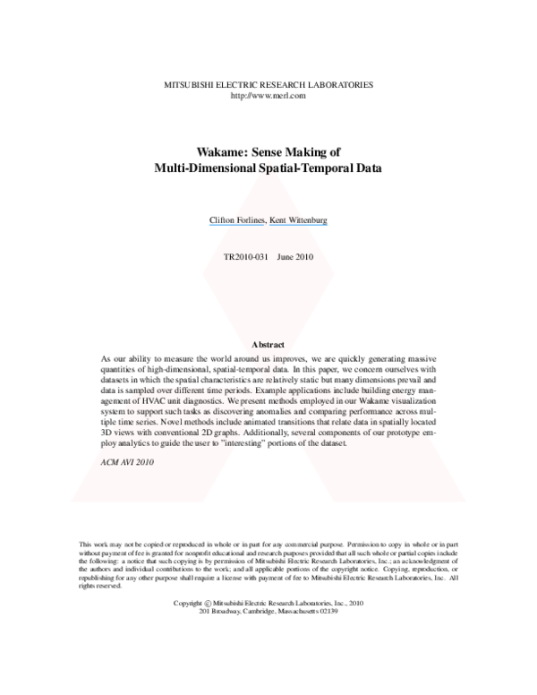 (PDF) Wakame: sense making of multi-dimensional spatial-temporal data
