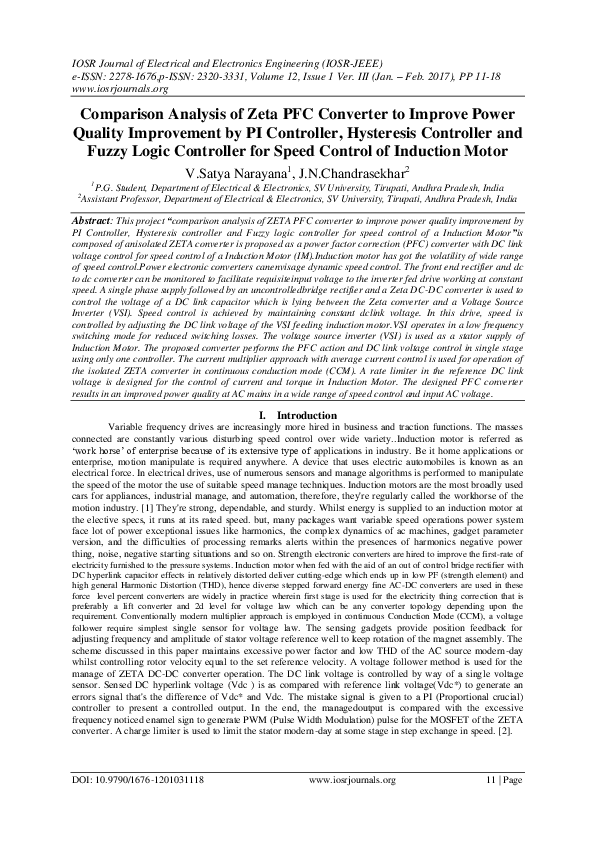 (PDF) Comparison Analysis of Zeta PFC Converter to Improve Power Quality Improvement by PI ...