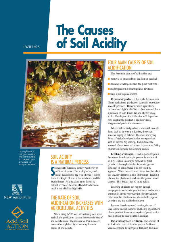 (PDF) FOUR MAIN CAUSES OF SOIL ACIDIFICATION