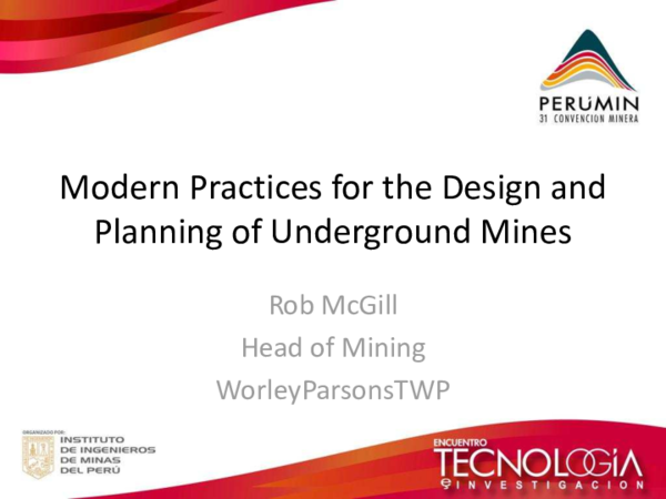 (PDF) Modern Practices for the Design and Planning of Underground Mines