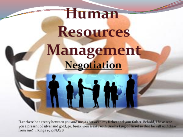 (PPT) Human Resource Management: Negotiations