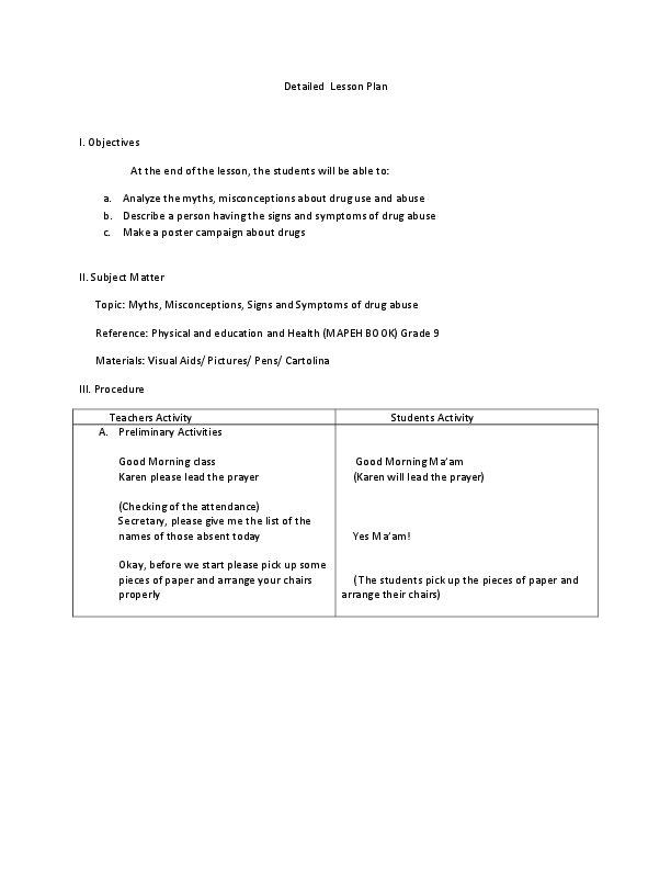 (DOC) Detailed Lesson Plan